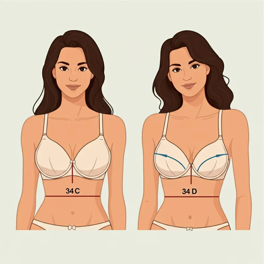Which Bra Size 34C Vs 34D Is Bigger And Why Bra Size Chart Which Bra Size 34C Vs 34D Is Bigger And Why Bra Size Chart